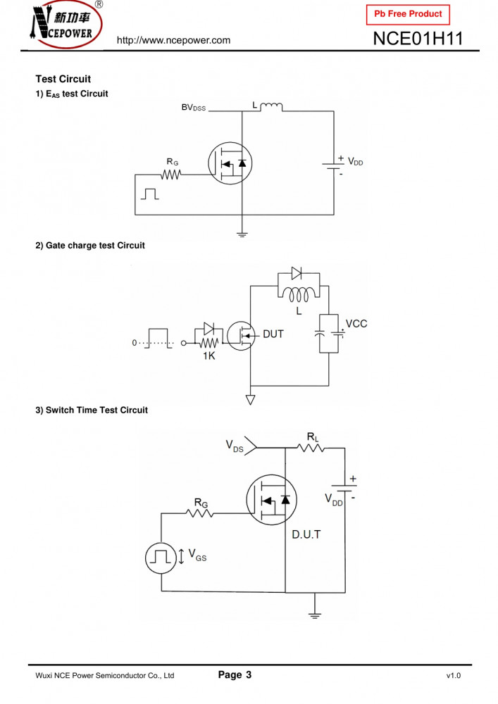 NCE01H11 datasheet page 3