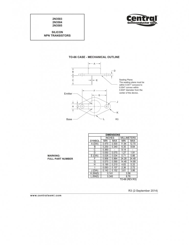 Central transistor datasheet page 2