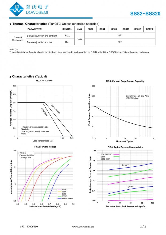 DOWO SS86 datasheet page 2