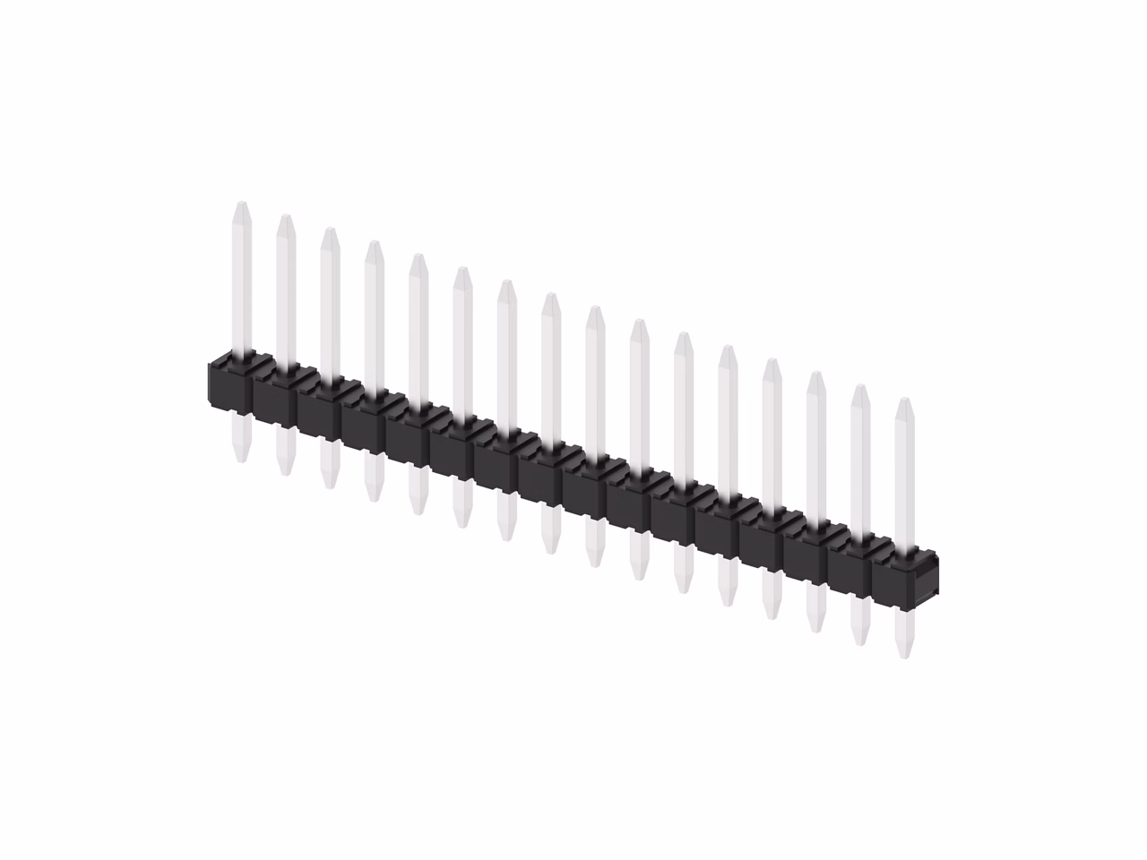 KK 254 Breakaway Header, Right-Angle, 13 Circuits, Tin (Sn) Plating, Mating Pin Length 10.29mm, with Kinked PC Tails, Bag