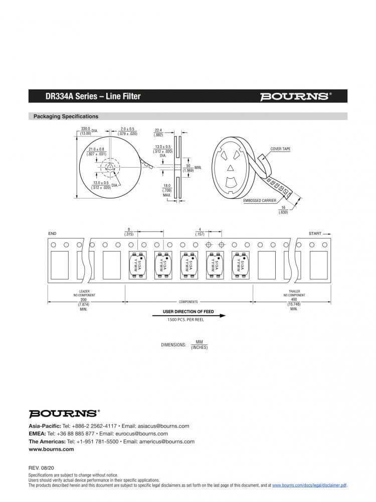 DR334A-475BE datasheet page 3