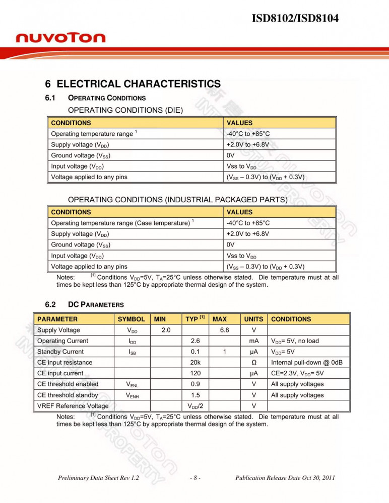 ISD8102 datasheet page 8