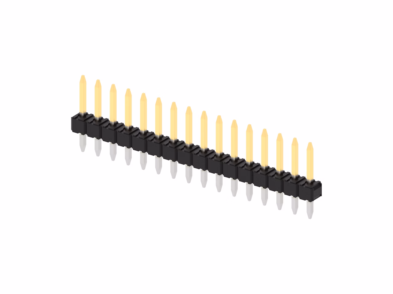 KK 254 Breakaway Header, Vertical, 10 Circuits, 0.38µm Gold (Au) Plating, Mating Pin Length 8.13mm, Bag