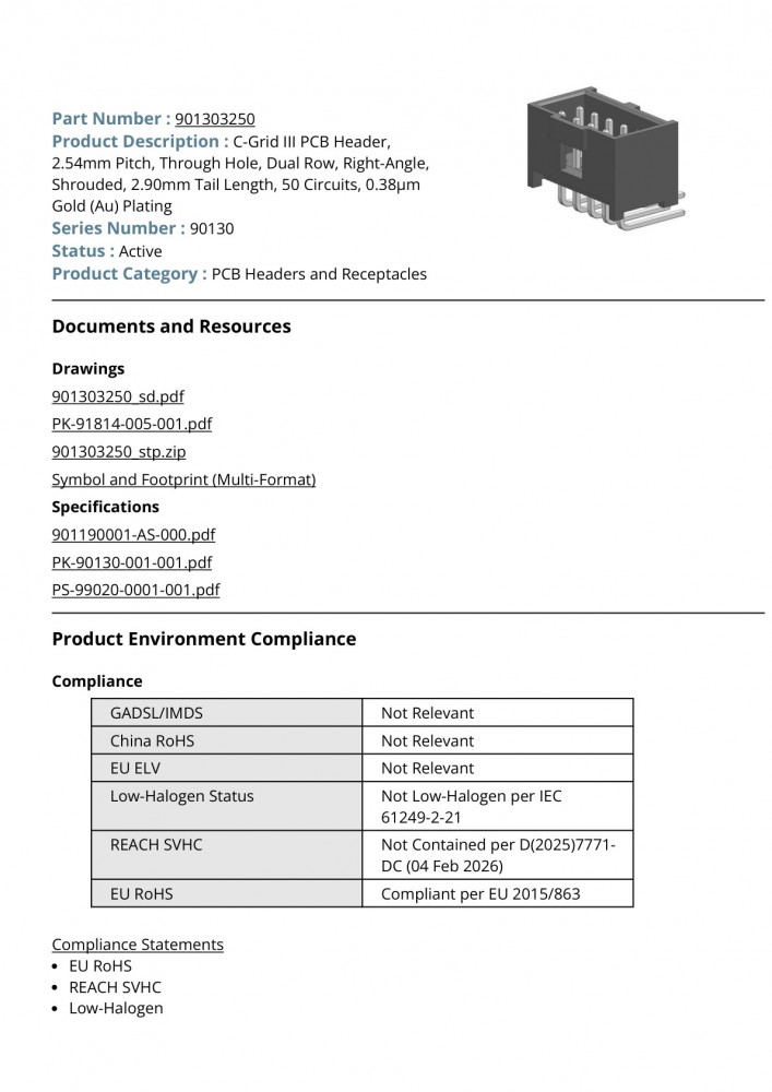 901303250 technical document preview, page 1