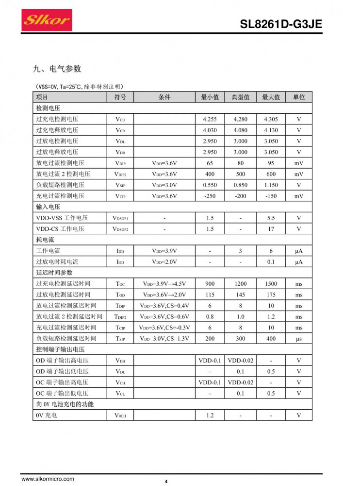 SL8261D-G3JE datasheet page 4