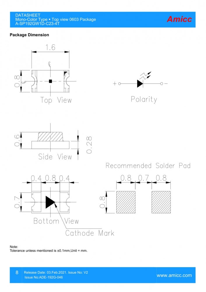 A-SP192GW1D-C23-4T datasheet page 8