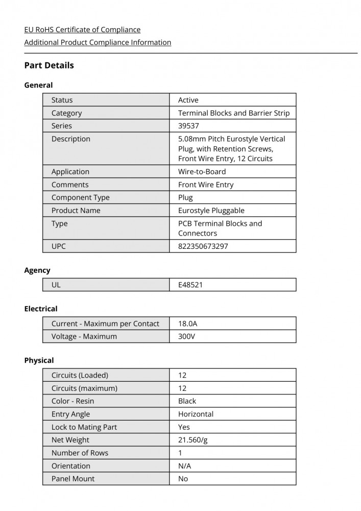 MOLEX 395373012 document image, page 2