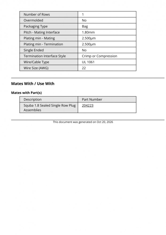 Technical document image 3 for MOLEX 451450410