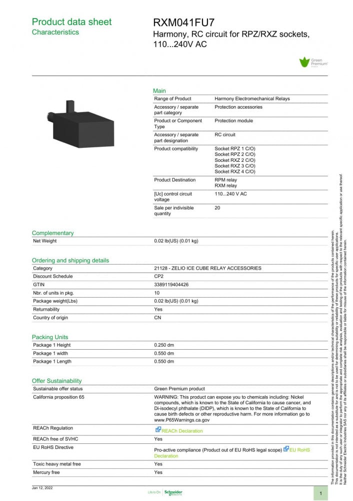 RXM041FU7 technical document page 1