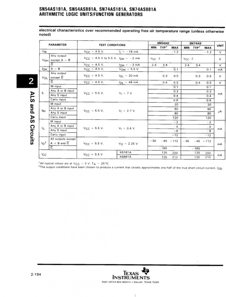 74AS881ANT datasheet page 10