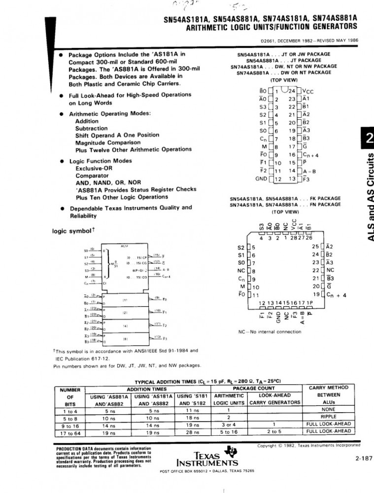 74AS881ANT datasheet page 3