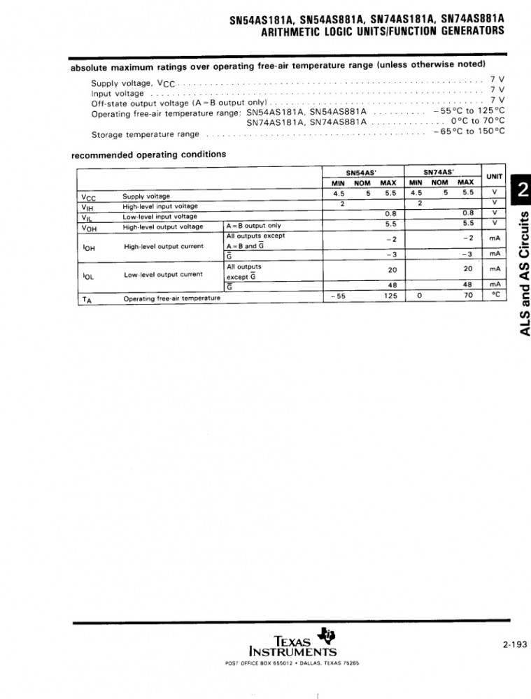 74AS881ANT datasheet page 9