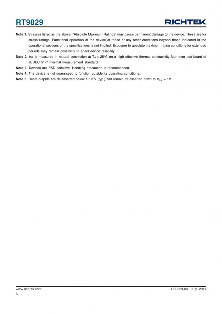RT9829 datasheet page 6