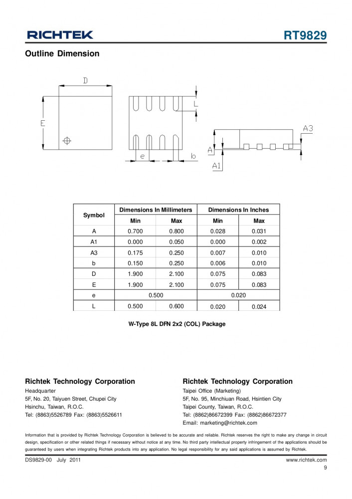 RT9829 datasheet page 9