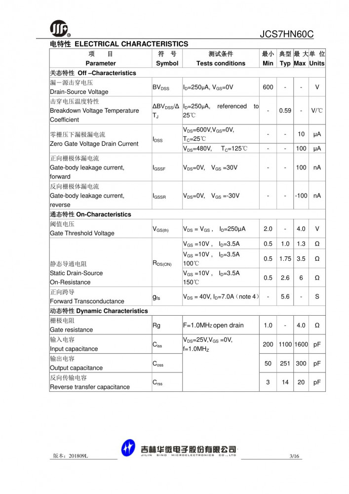 JCS7HN60FC-220MF datasheet page 3