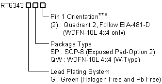 RT6343 - 42VIN, 3.5A, Asynchronous Step-Down Converter with Low Quiescent Current for sale