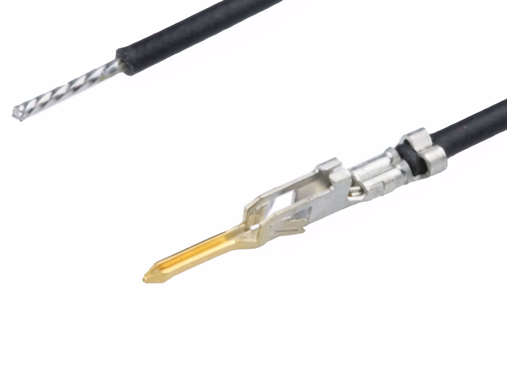 Pre-Crimped Lead Micro-Fit+ Female-to-Pigtail, 0.38µm Gold (Au) Plating, 300.00mm Length, 24 AWG, Black
