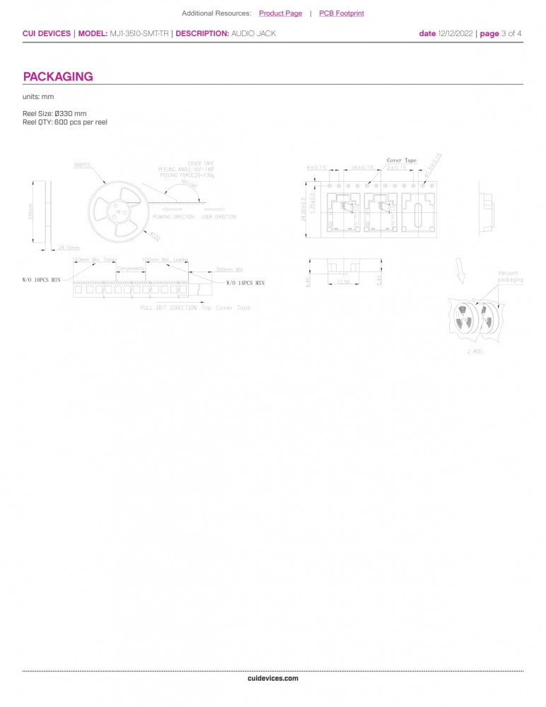MJ1-3510-SMT-TR technical document page 3