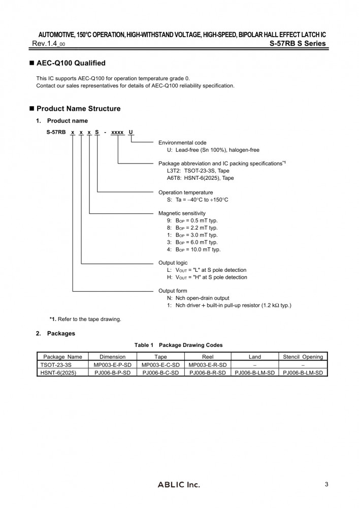 ABLIC S-57RB datasheet page 3