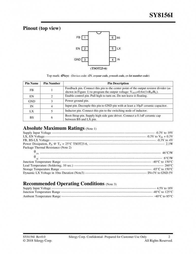 SY8156IADC datasheet page 2