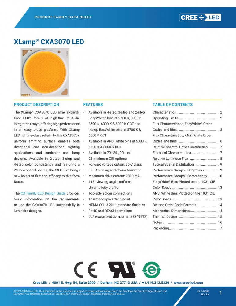 CXA3070 datasheet page 1
