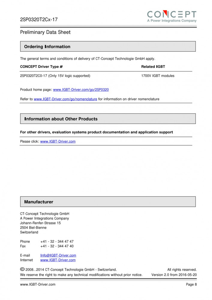 2SP0320T2C0-17 datasheet page 8