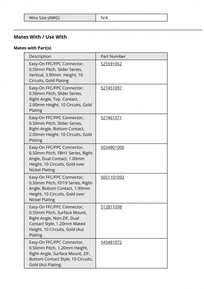 MOLEX 151200099 technical document preview, page 3
