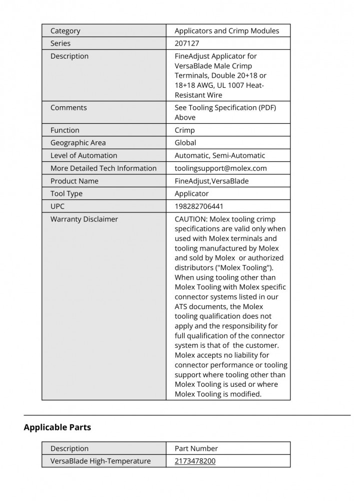 MOLEX 2037026100 technical document image, page 2