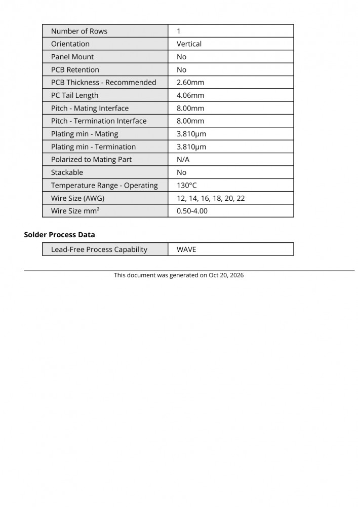 MOLEX 399500111 technical document image, page 3
