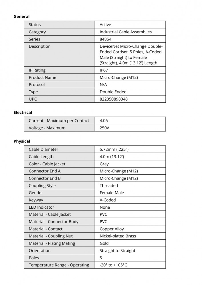Technical document image 2 for MOLEX 848546038