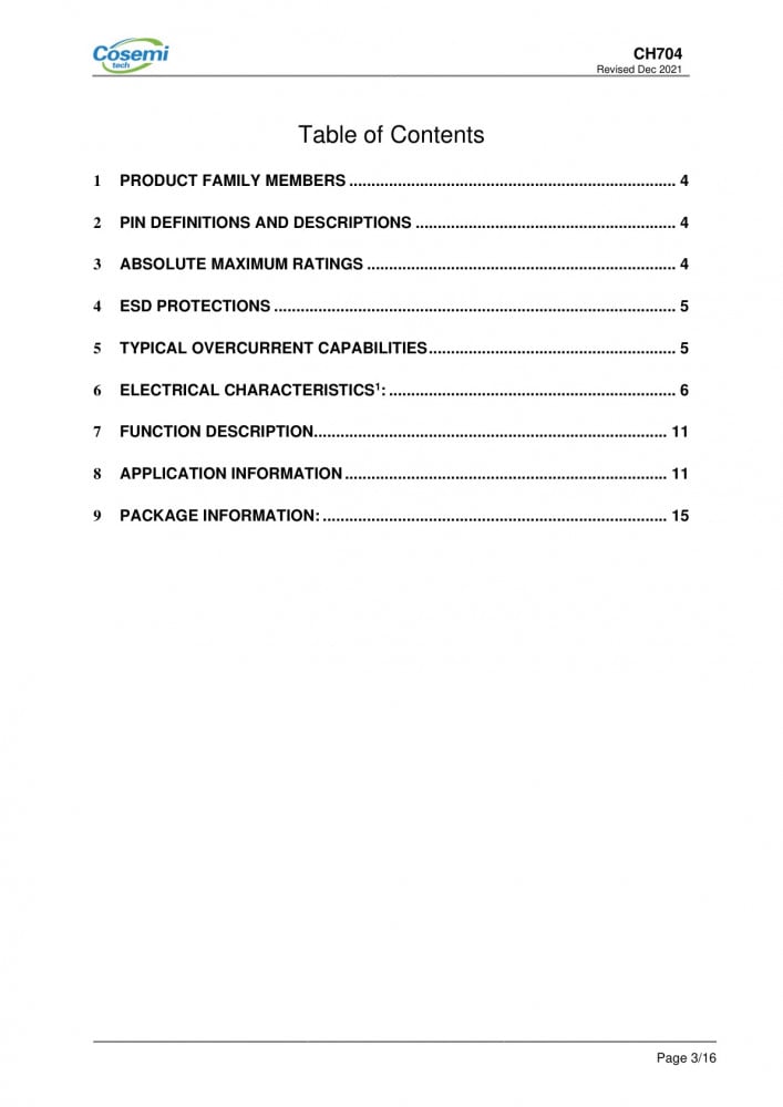 CH704 datasheet page 3