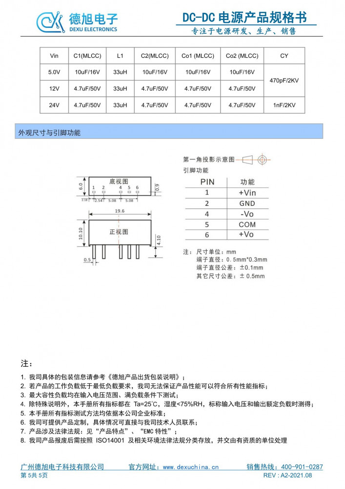 A0512S-1WR2 datasheet page 5
