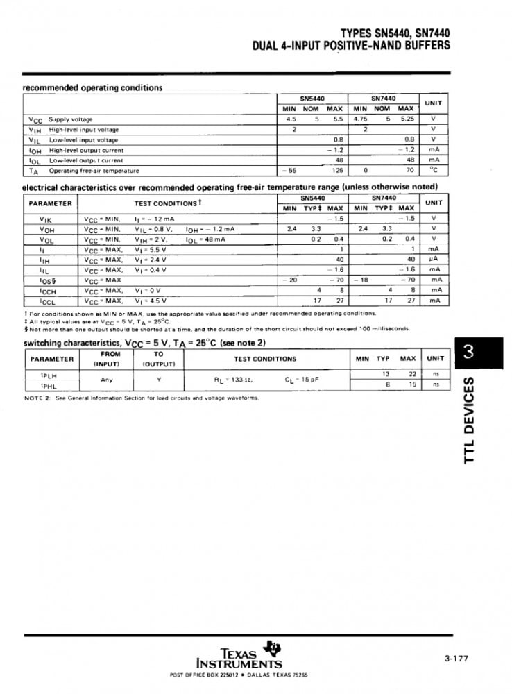 74S40J technical document page 4