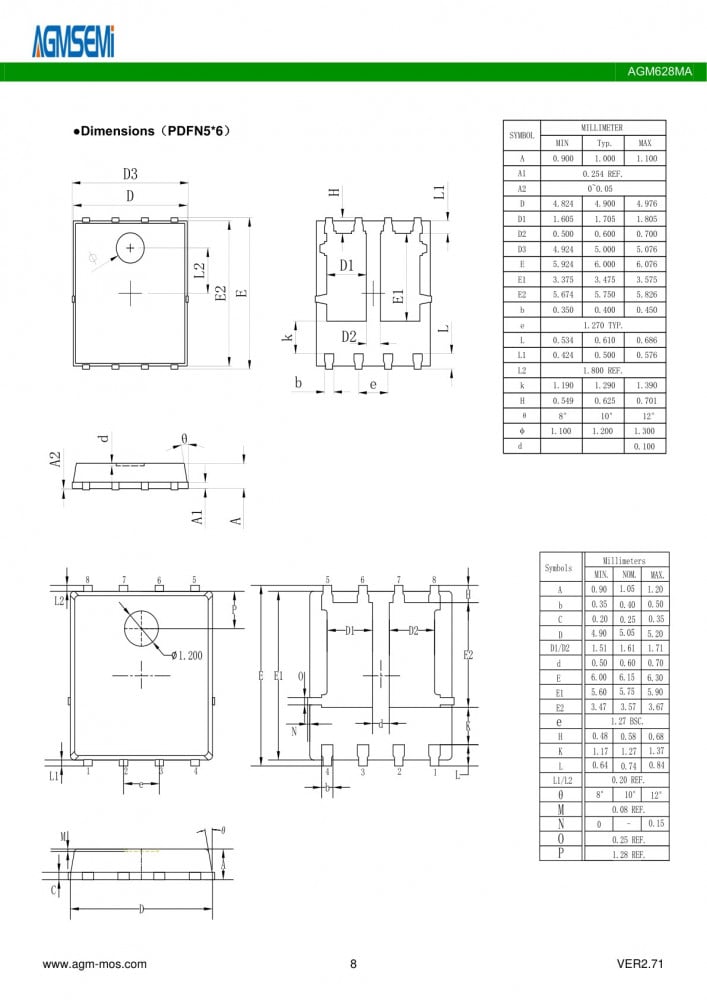 AGM628MA datasheet page 8
