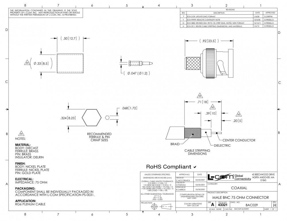 L-com BAC029 technical document preview