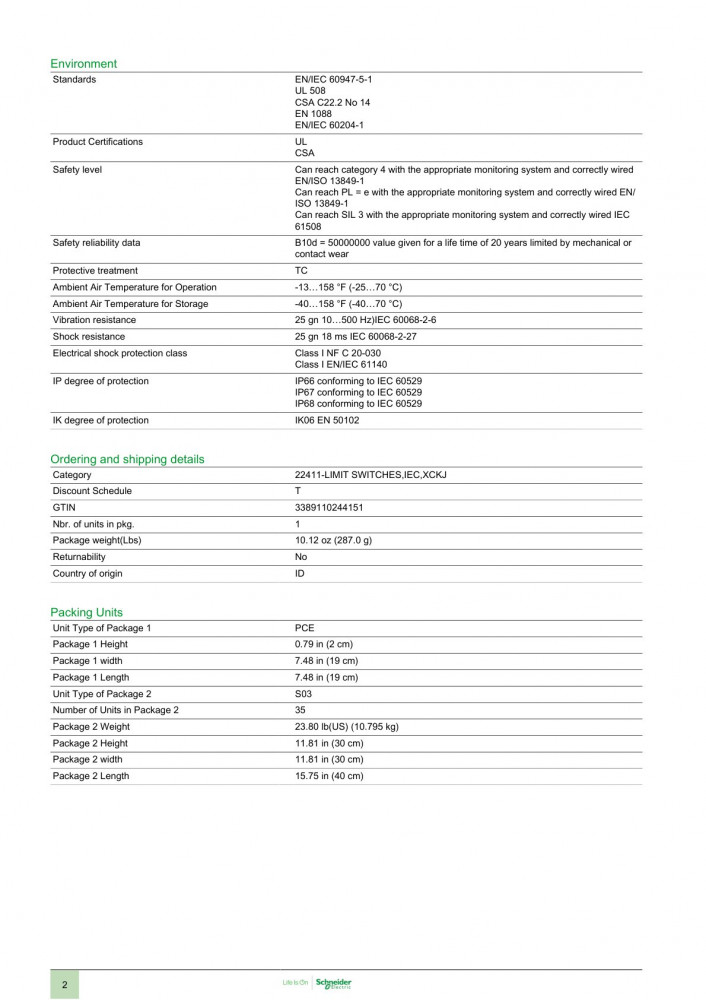 XCSM3702L2 technical document page 2