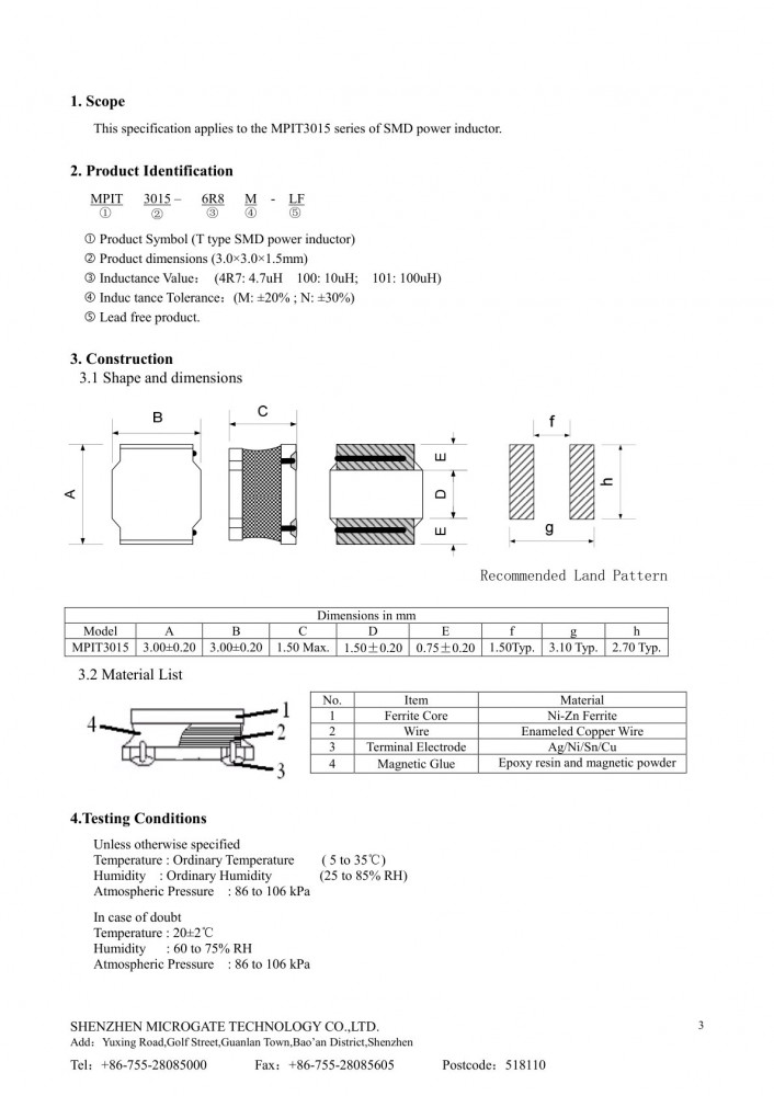 MPIT3015 series datasheet page 4