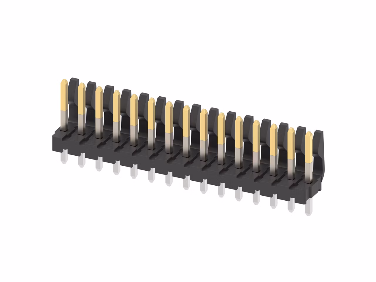 KK 396 Breakaway Header, Vertical, Square Pin, with Friction Lock, 2 Circuits, 0.38µm Gold (Au) Plating, 4.37mm Tail Length, 11.43mm Mating Pin Length
