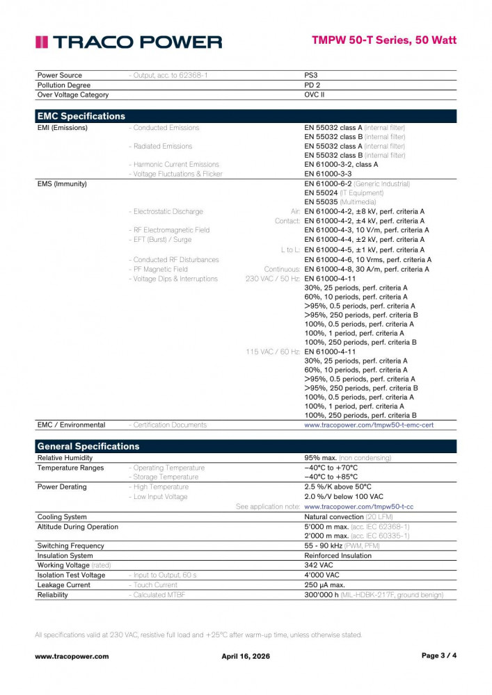 TMPW 50-T datasheet page 3
