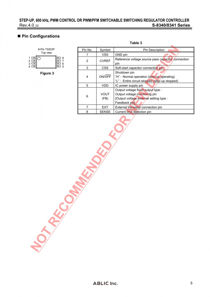 ABLIC S-8340/8341 datasheet page 5