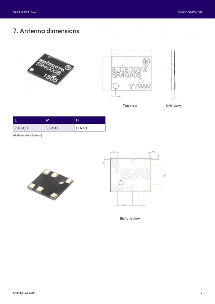 Sinica SR4G008 technical document page 7