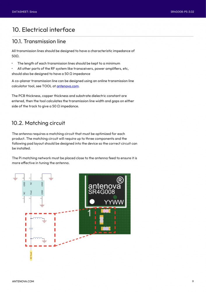 Sinica SR4G008 technical document page 9