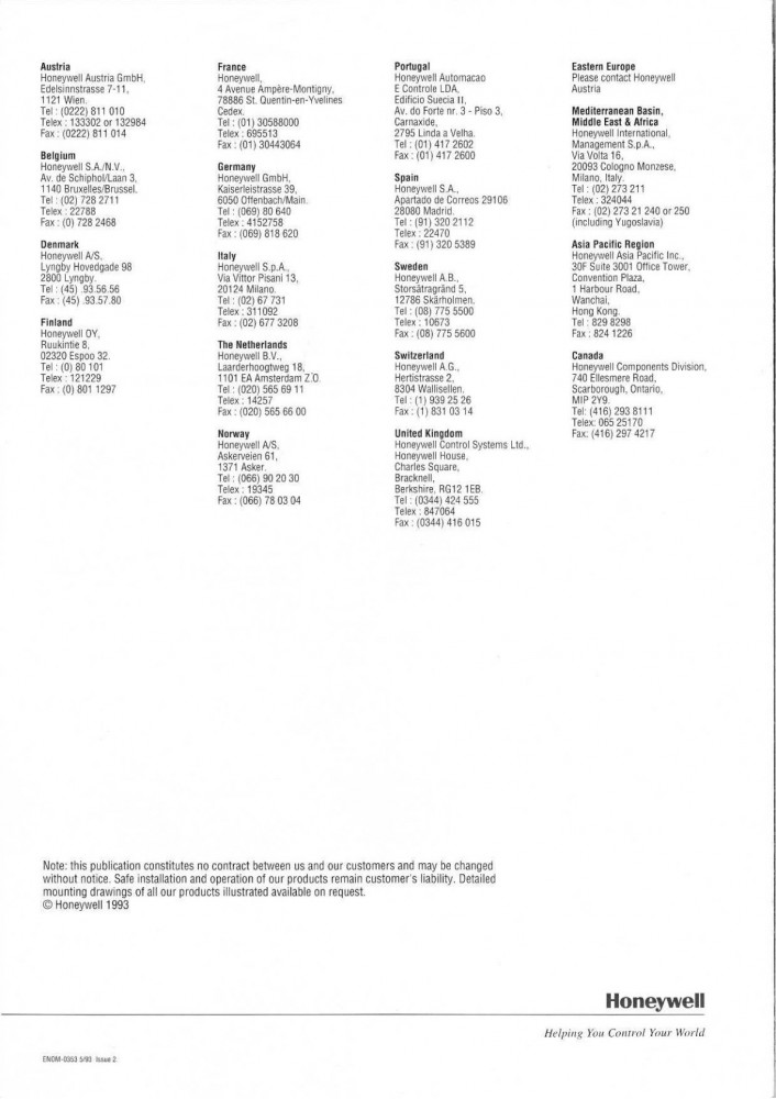 Honeywell LLN Series datasheet page 4