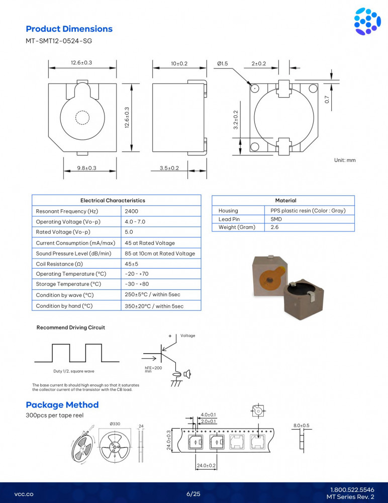VCC MT Series document page 6