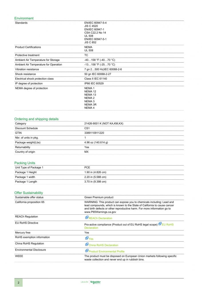 9001KR2UH13 technical document page 2
