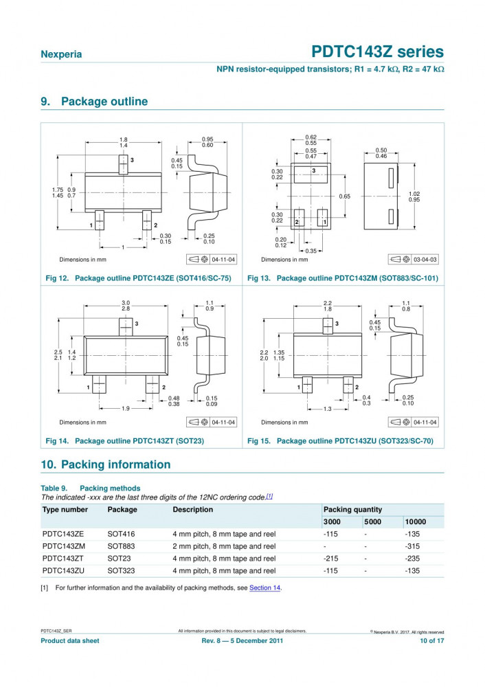 PDTC143ZT technical document page 10