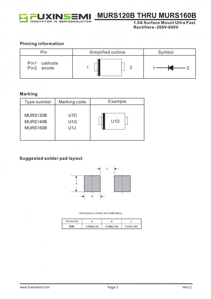 MURS120B datasheet page 3