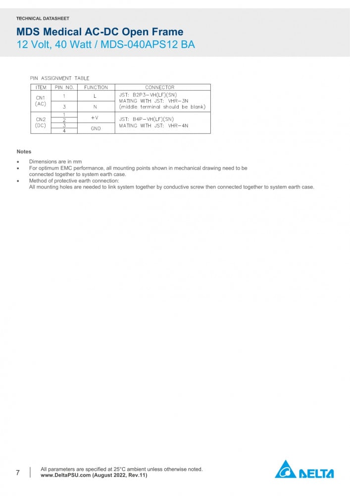 DELTA MDS-040APS12 BA datasheet page 7