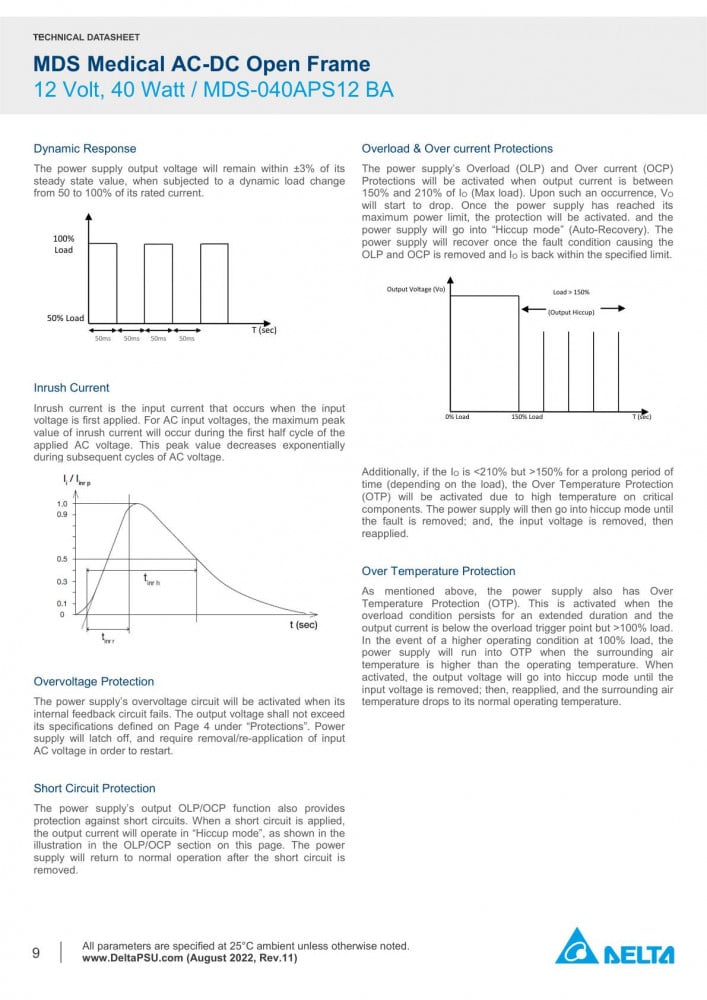 DELTA MDS-040APS12 BA datasheet page 9