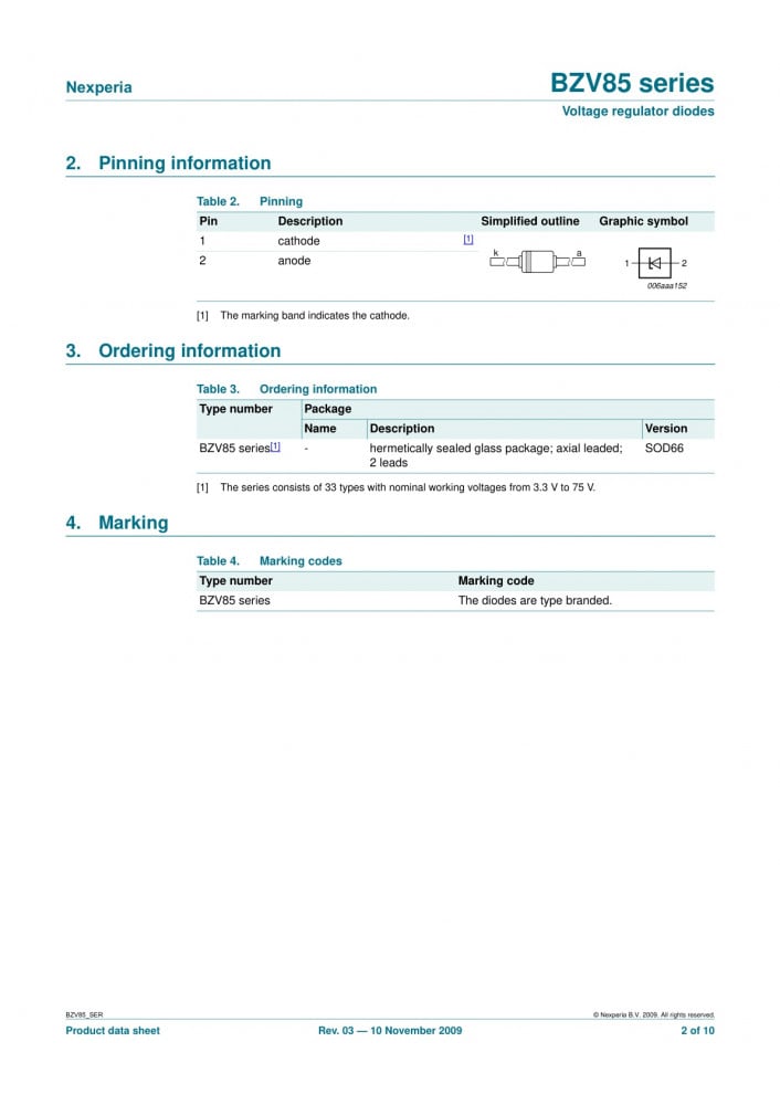 BZV85 datasheet page 2